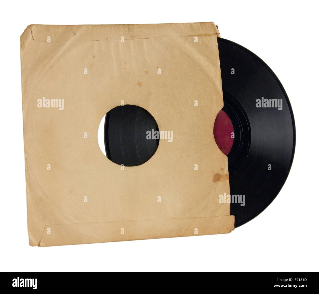Ancient vinylic plate Stock Photo - Alamy