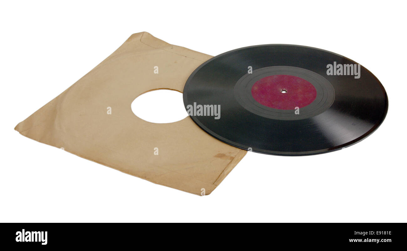 Ancient vinylic plate Stock Photo - Alamy