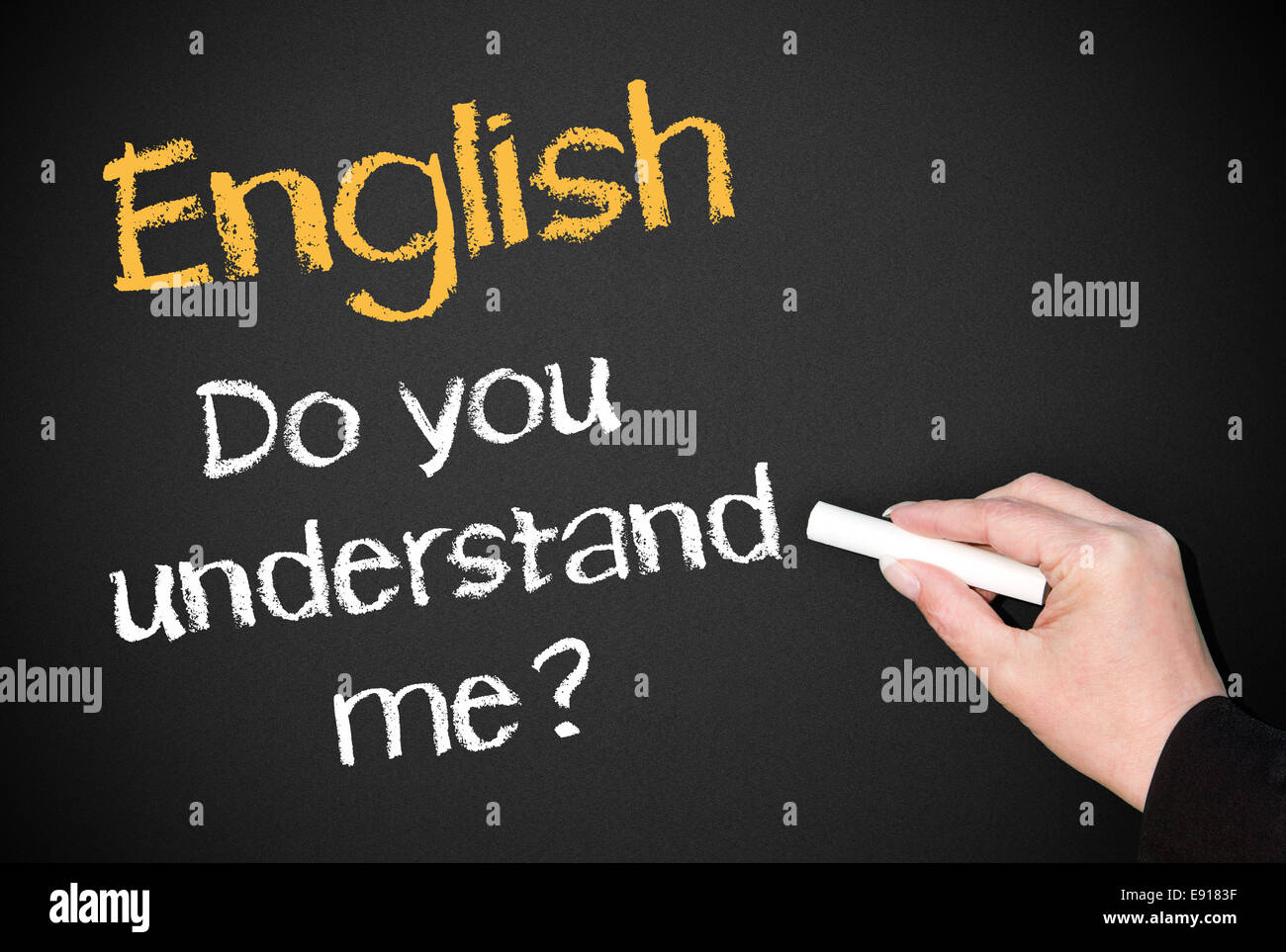 English Do You Understand Me Stock Photo Alamy