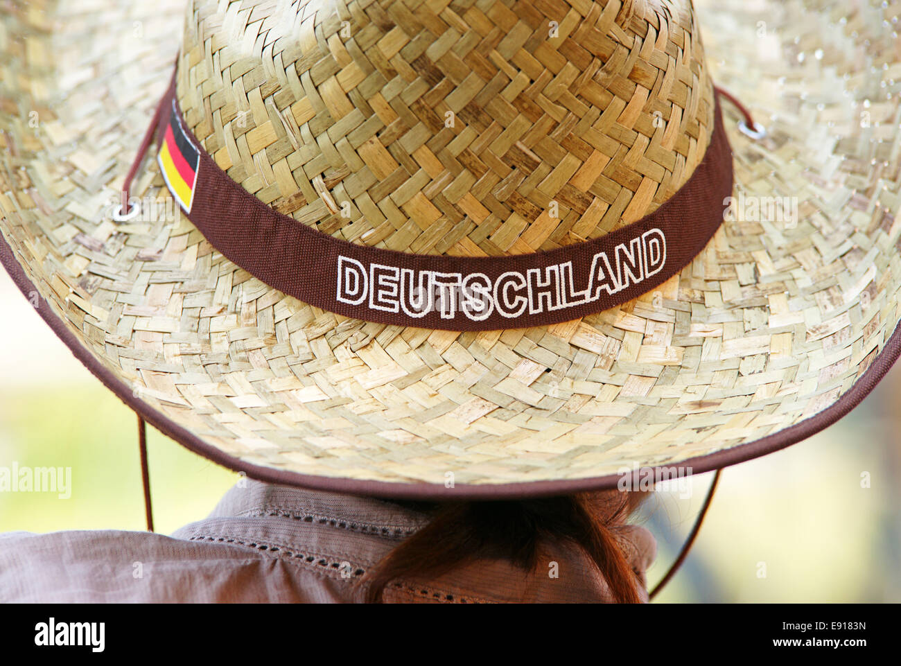 Lady with Hat - German Soccer Fan Stock Photo - Alamy