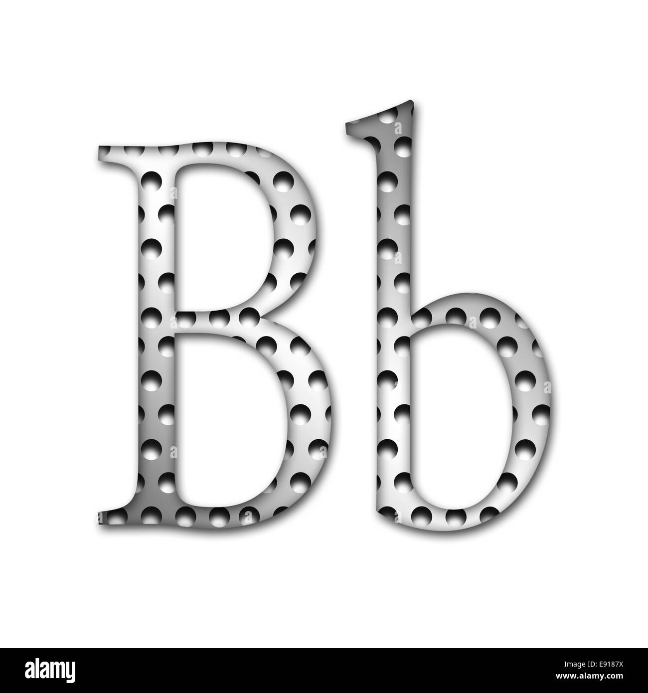 Metal letter B Stock Photo - Alamy