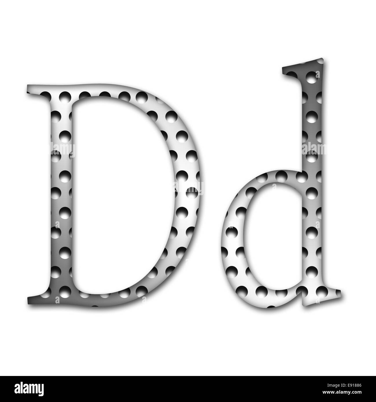Metal Letter D Stock Photo - Alamy