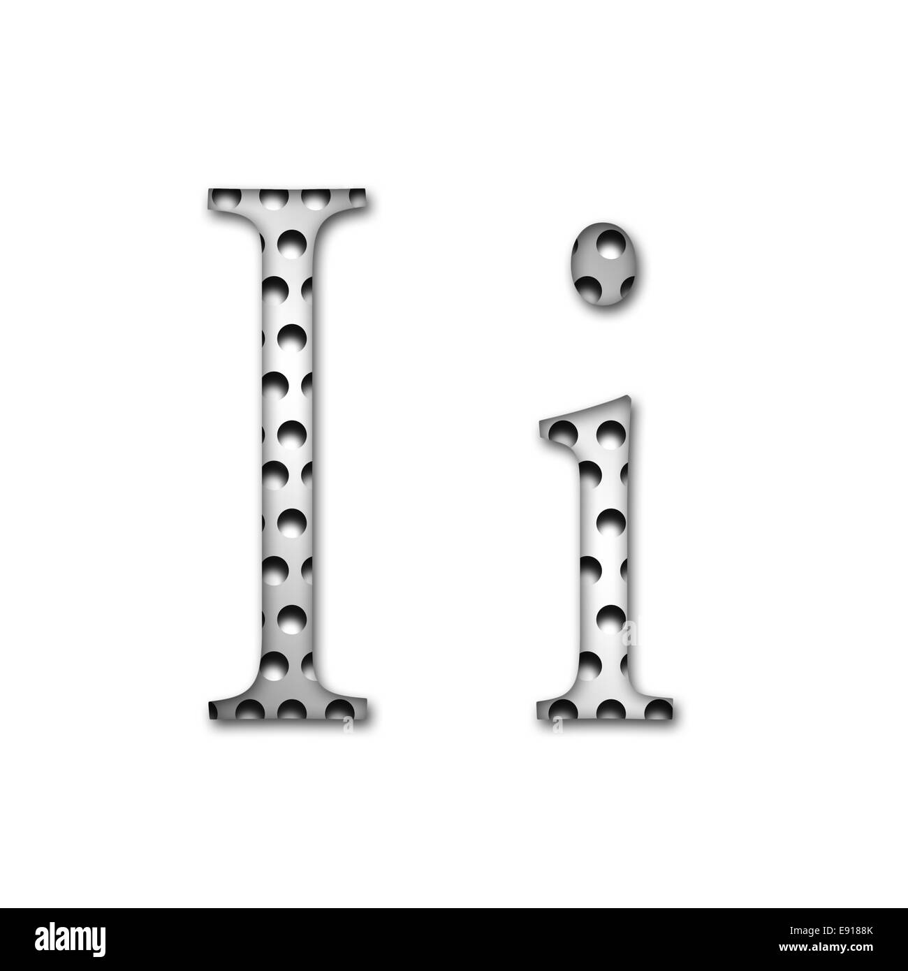 metal letter I Stock Photo - Alamy