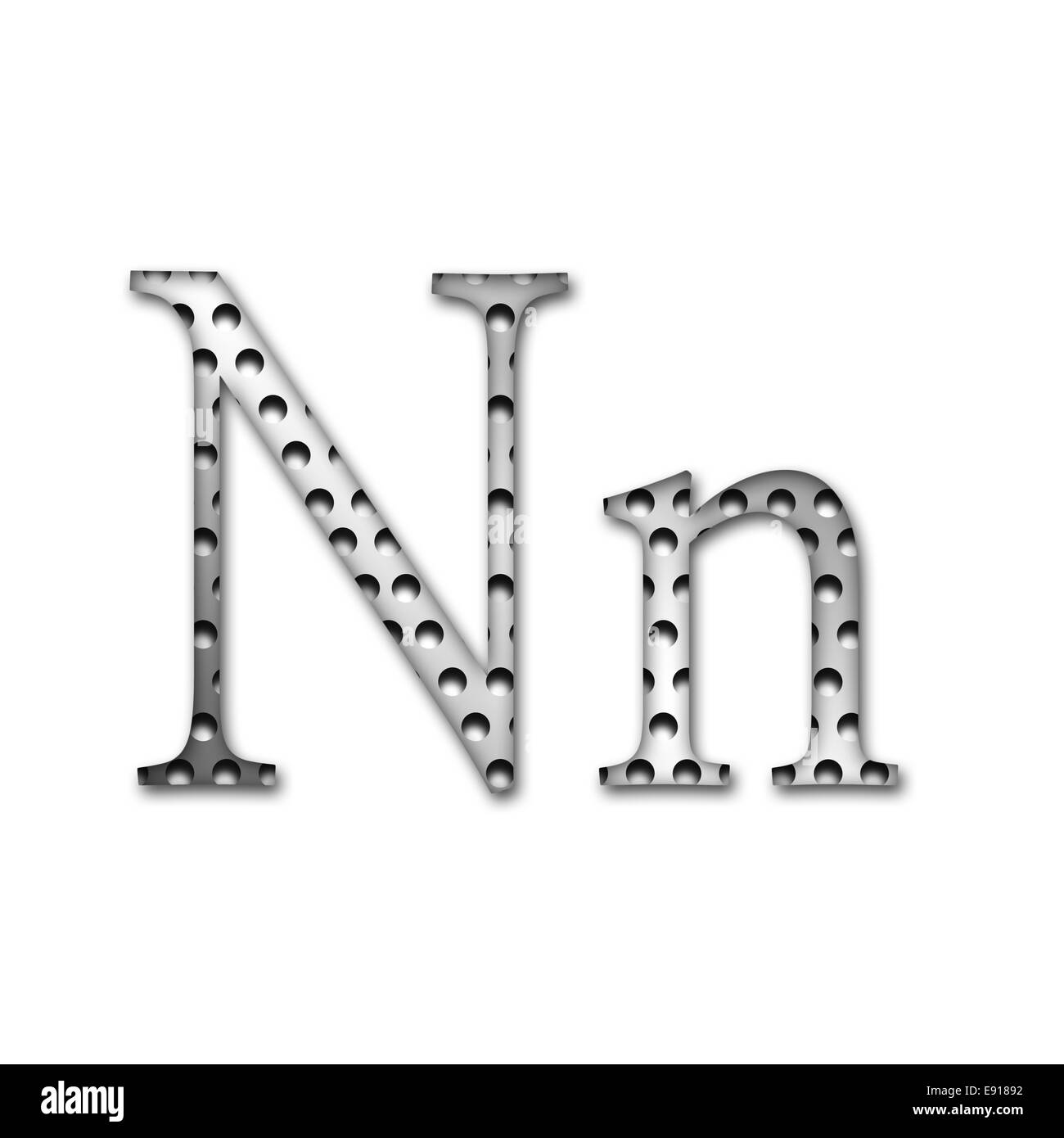 metal letter N Stock Photo - Alamy
