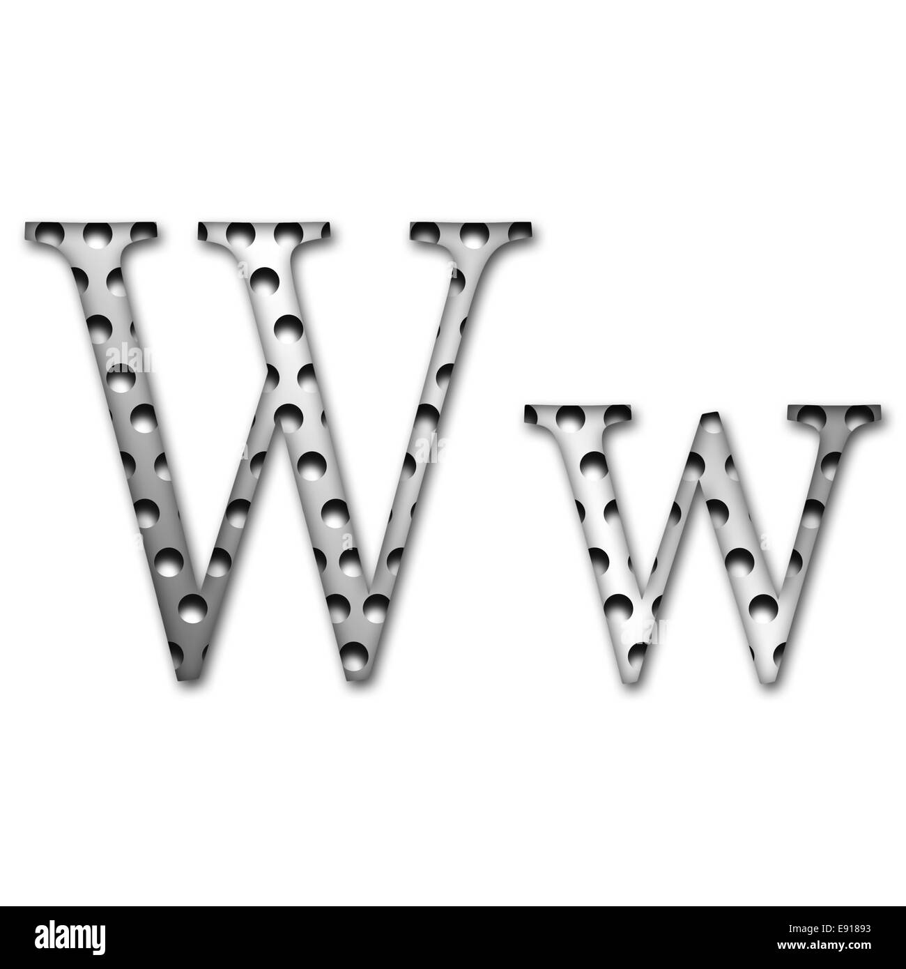 metal letter W Stock Photo - Alamy