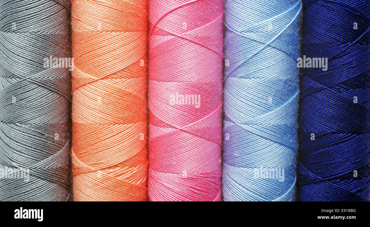 Thread with different Colors Stock Photo - Alamy