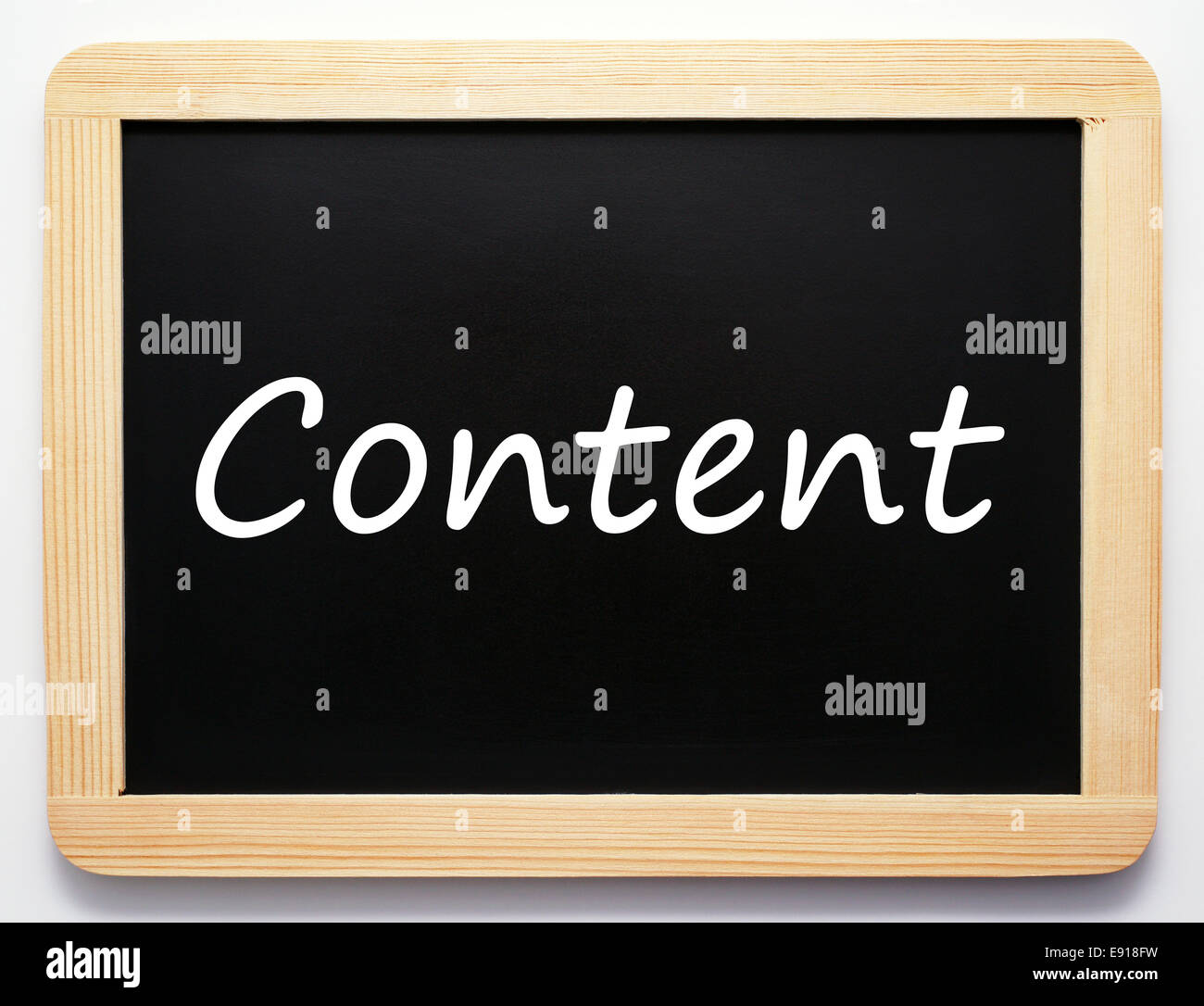 Content - Chalkboard Stock Photo - Alamy