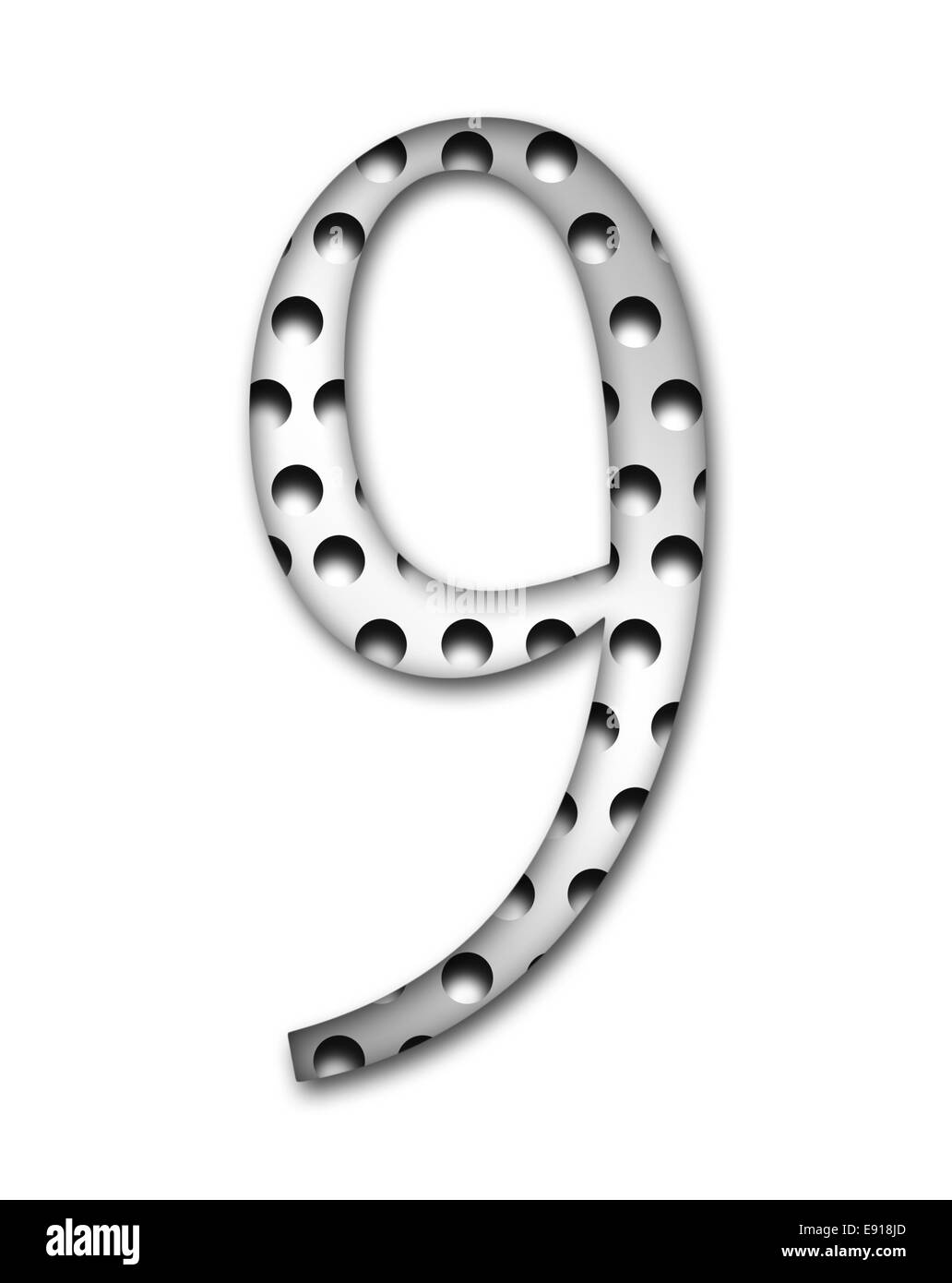 metal number 9 Stock Photo - Alamy