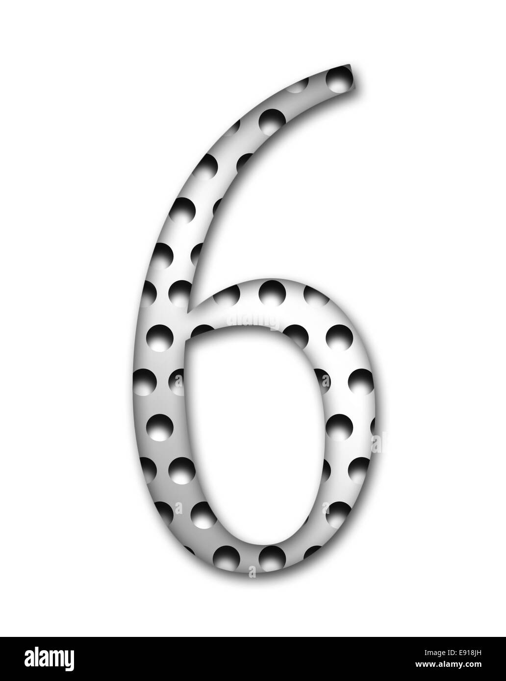 metal number 6 Stock Photo - Alamy