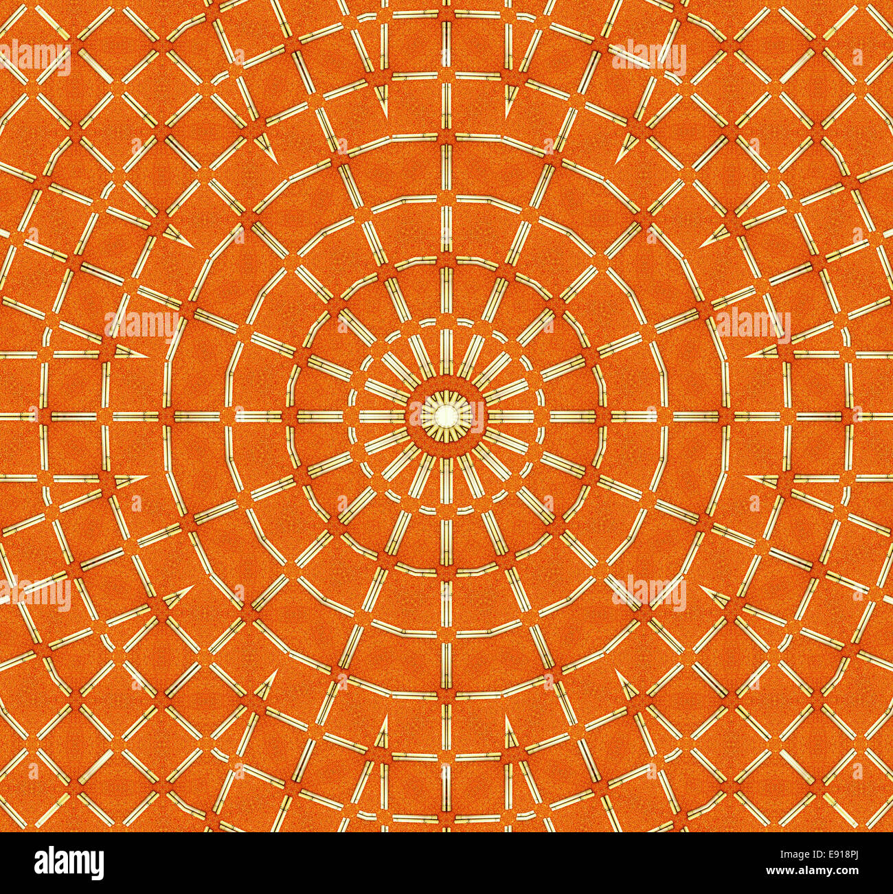 Orange Sun Mandala Stock Photo - Alamy