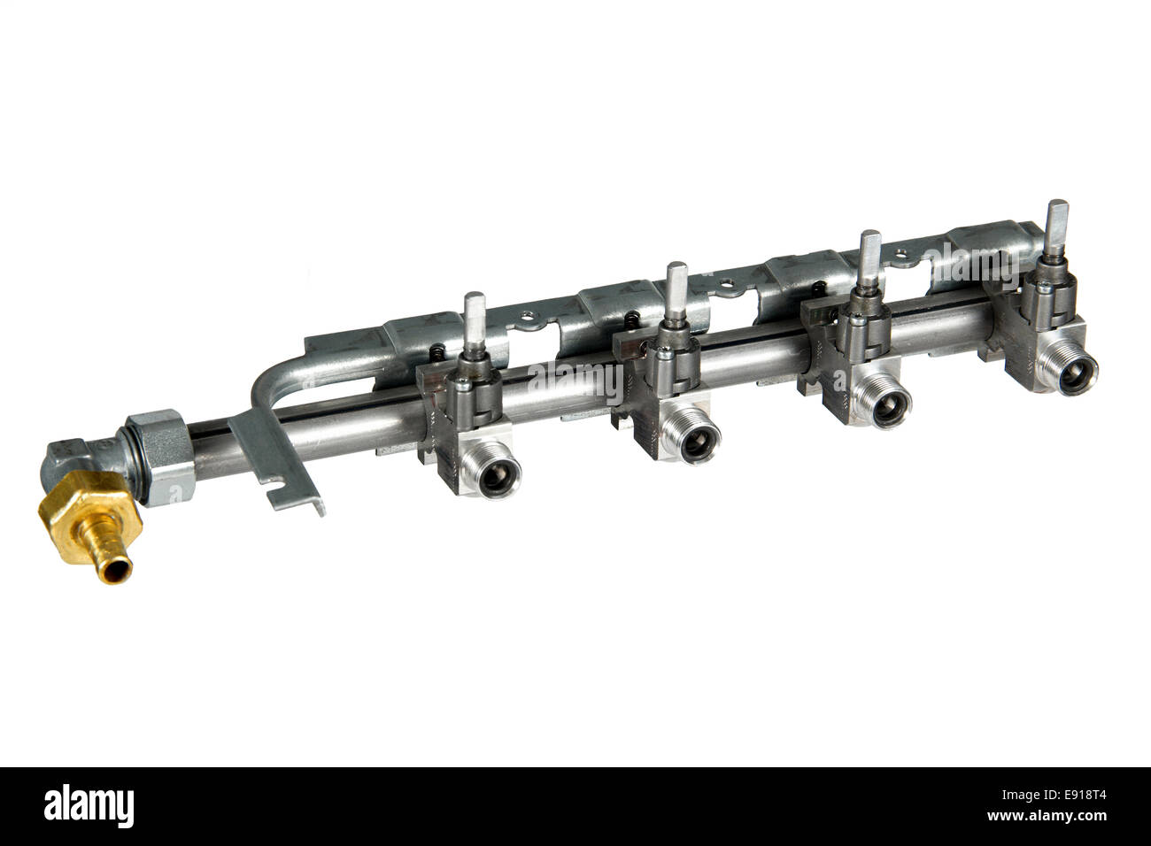 Gas valves, isolated on a white background Stock Photo - Alamy