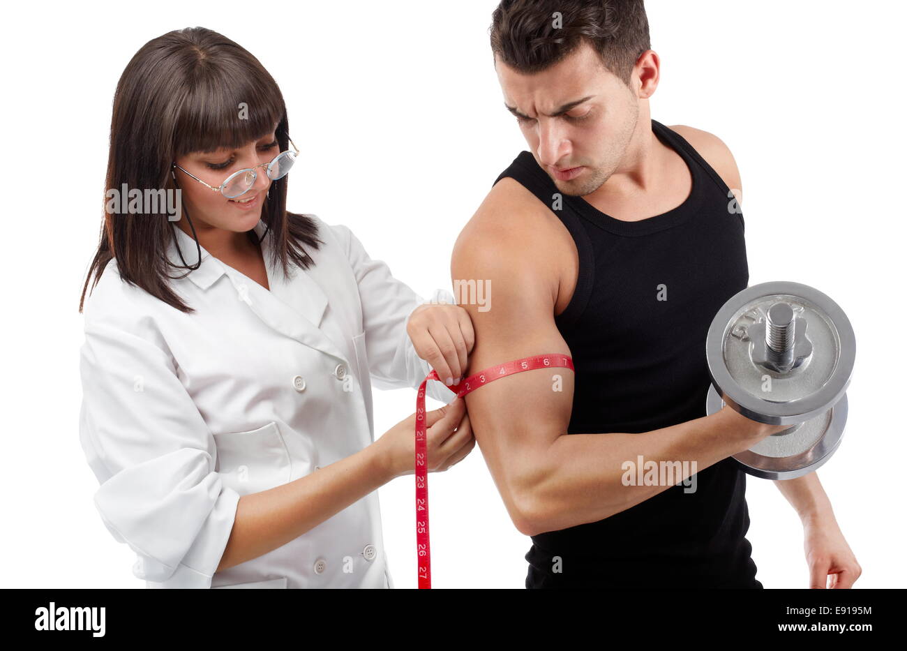 Fit male measuring body Cut Out Stock Images & Pictures - Alamy