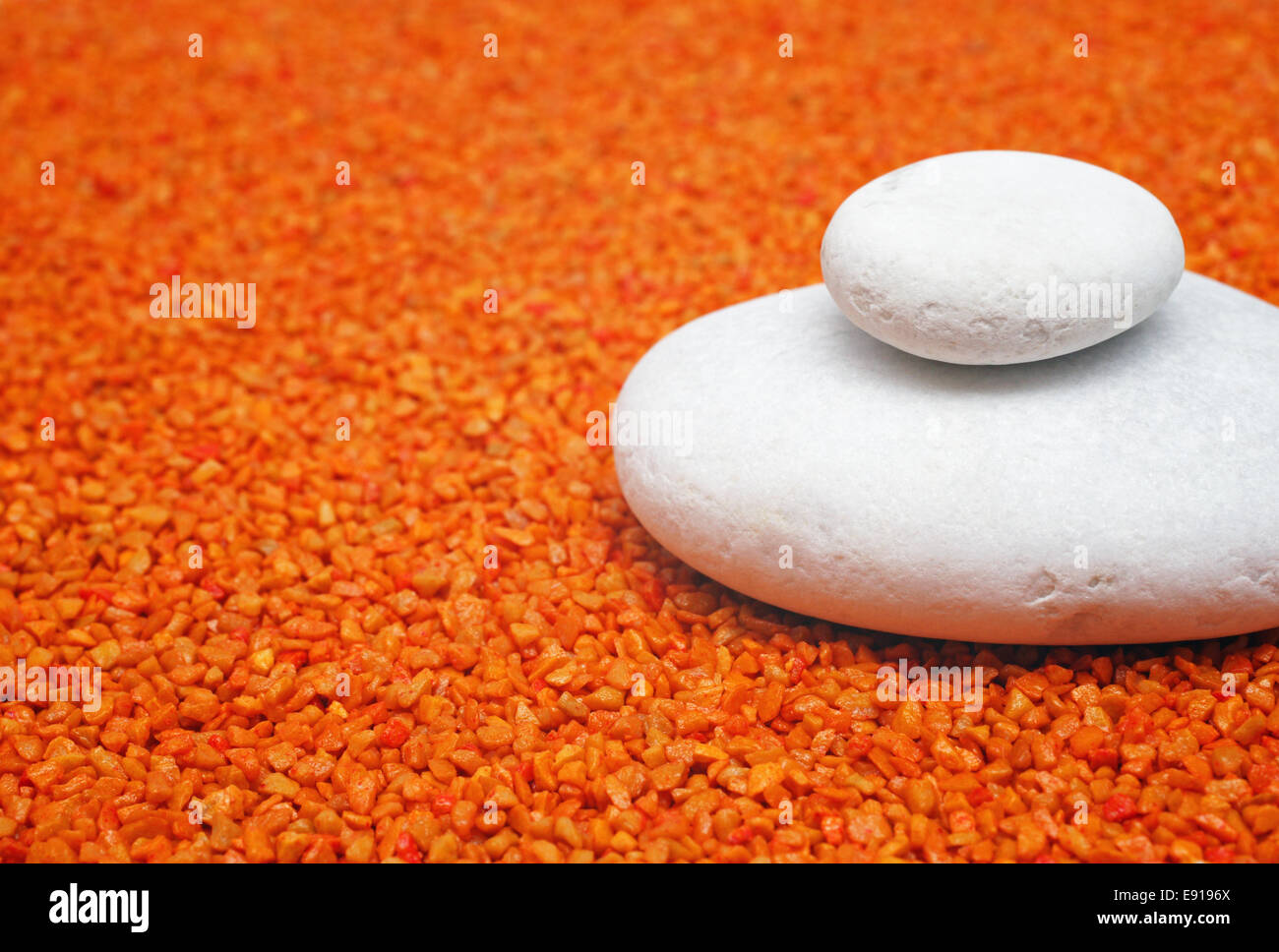 Wellness Stones - Concept Orange Stock Photo - Alamy