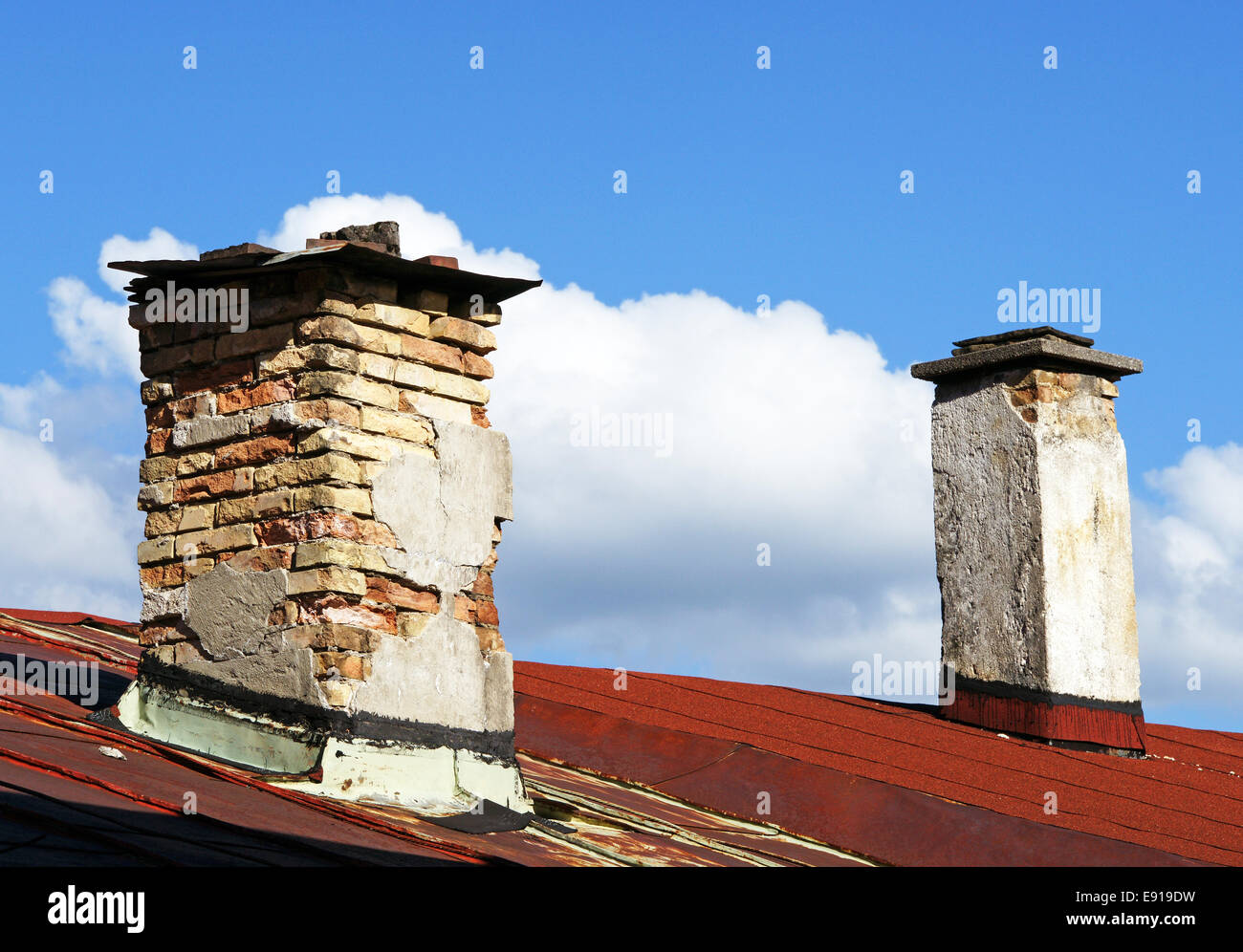 Two old Chimneys Stock Photo - Alamy