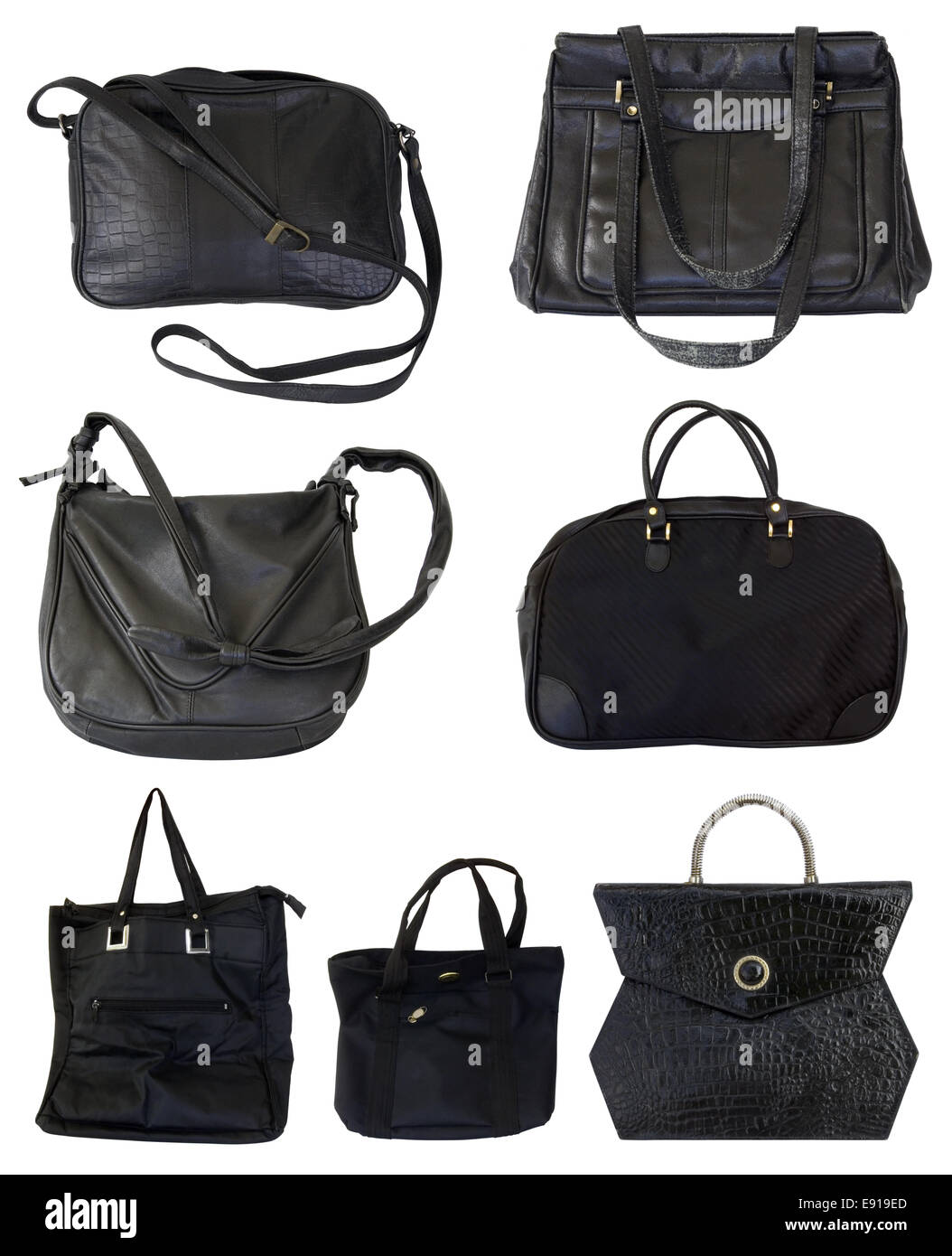 Black leather bags hi-res stock photography and images - Alamy