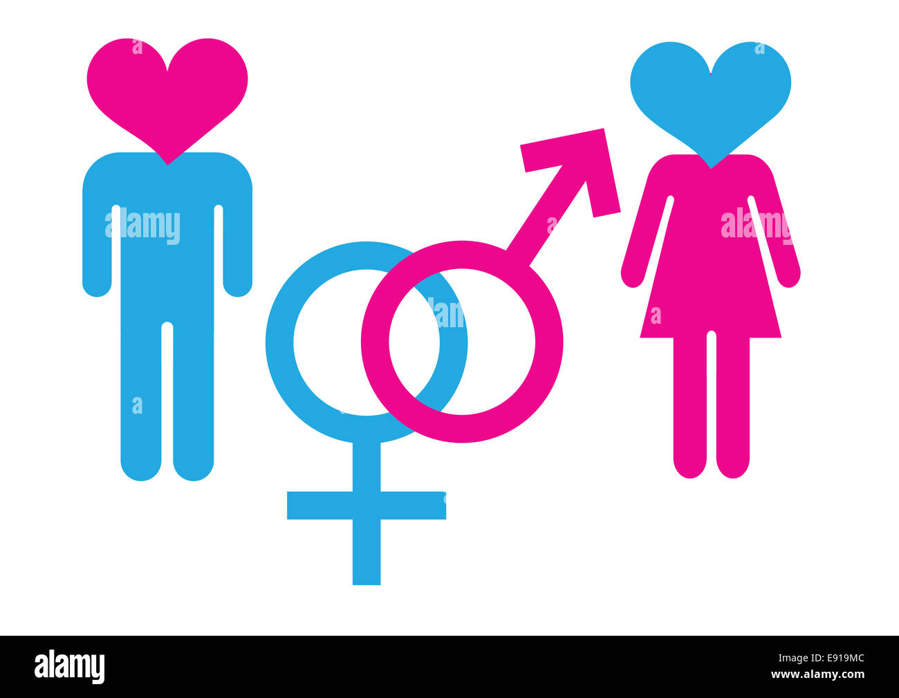 Male and female symbols hi-res stock photography and images - Alamy