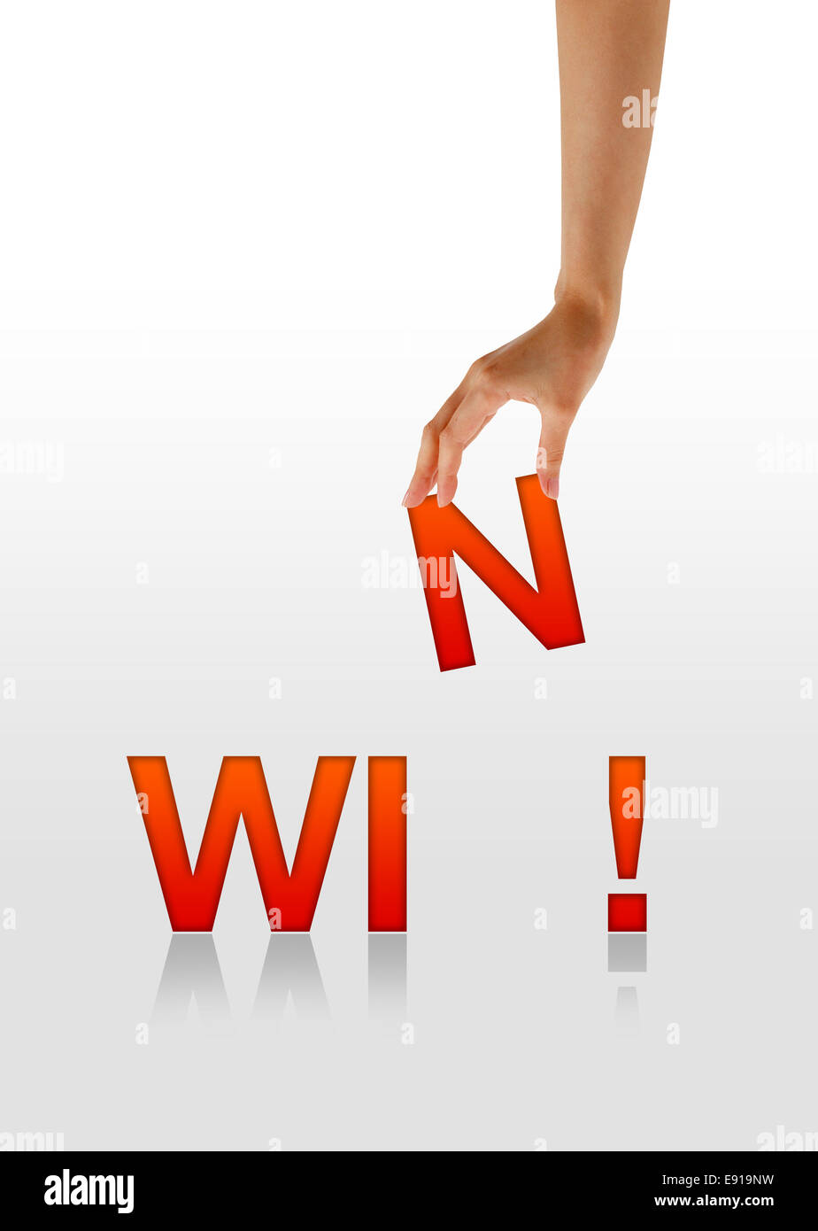 Win hand hi-res stock photography and images - Alamy