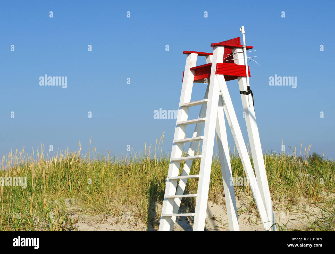 Life Guard Chair Beach Stock Photo - Alamy