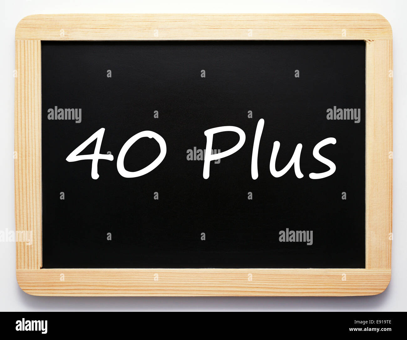40 Plus - Concept Sign Stock Photo - Alamy