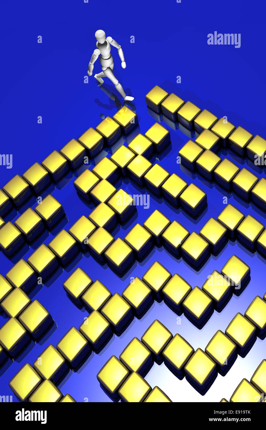 3d maze background hi-res stock photography and images - Alamy