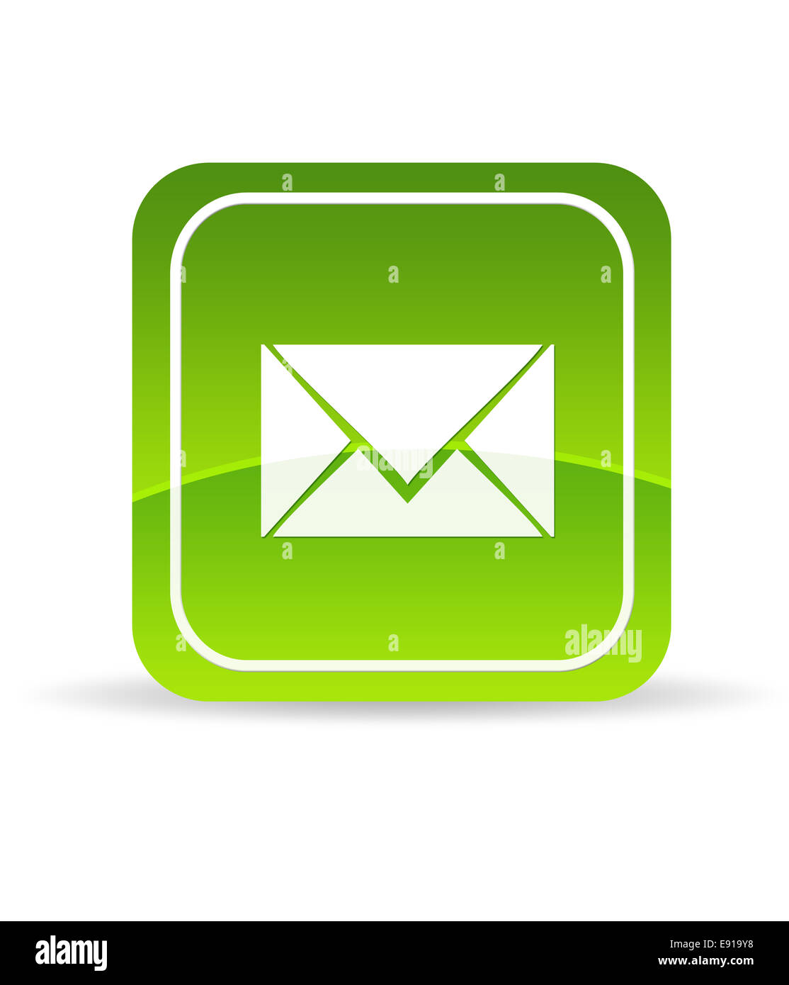 Green Contact Us Icon Stock Photo - Alamy
