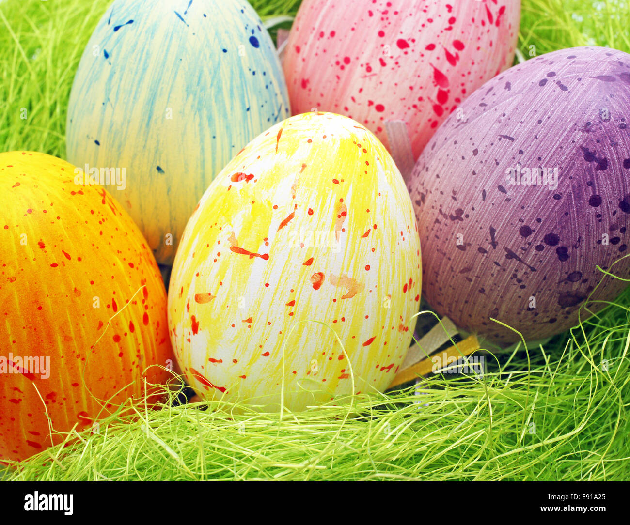 Colourful Easter Eggs Stock Photo - Alamy