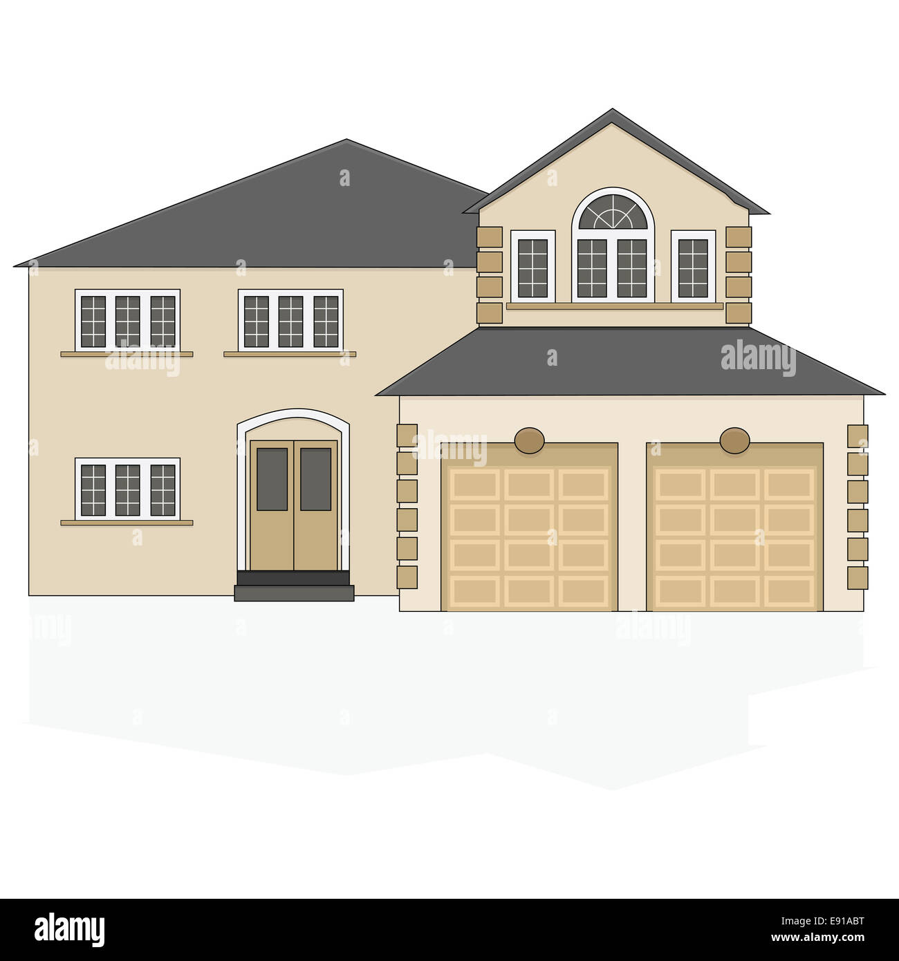 Suburban modern house Cut Out Stock Images & Pictures - Alamy