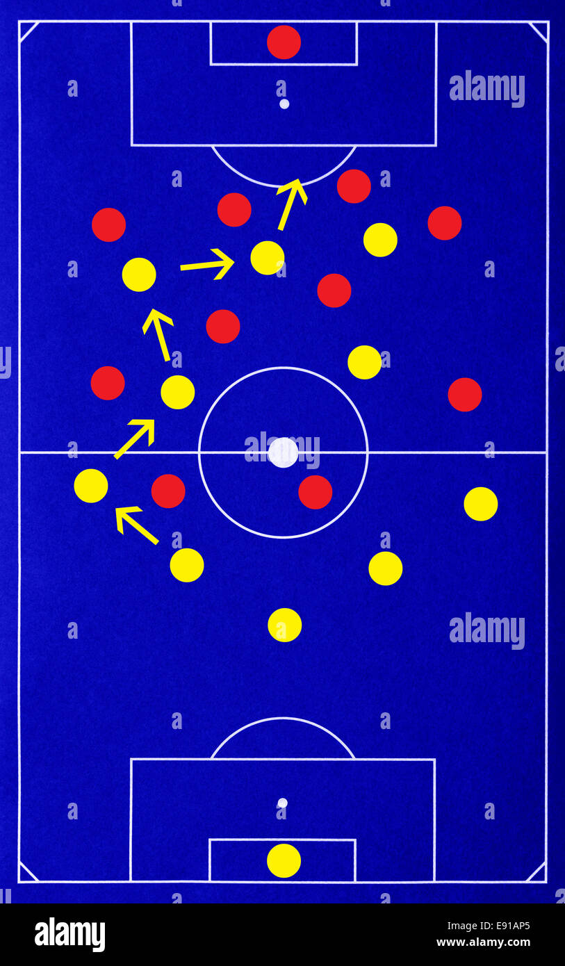 Soccer Tactics blue Stock Photo - Alamy