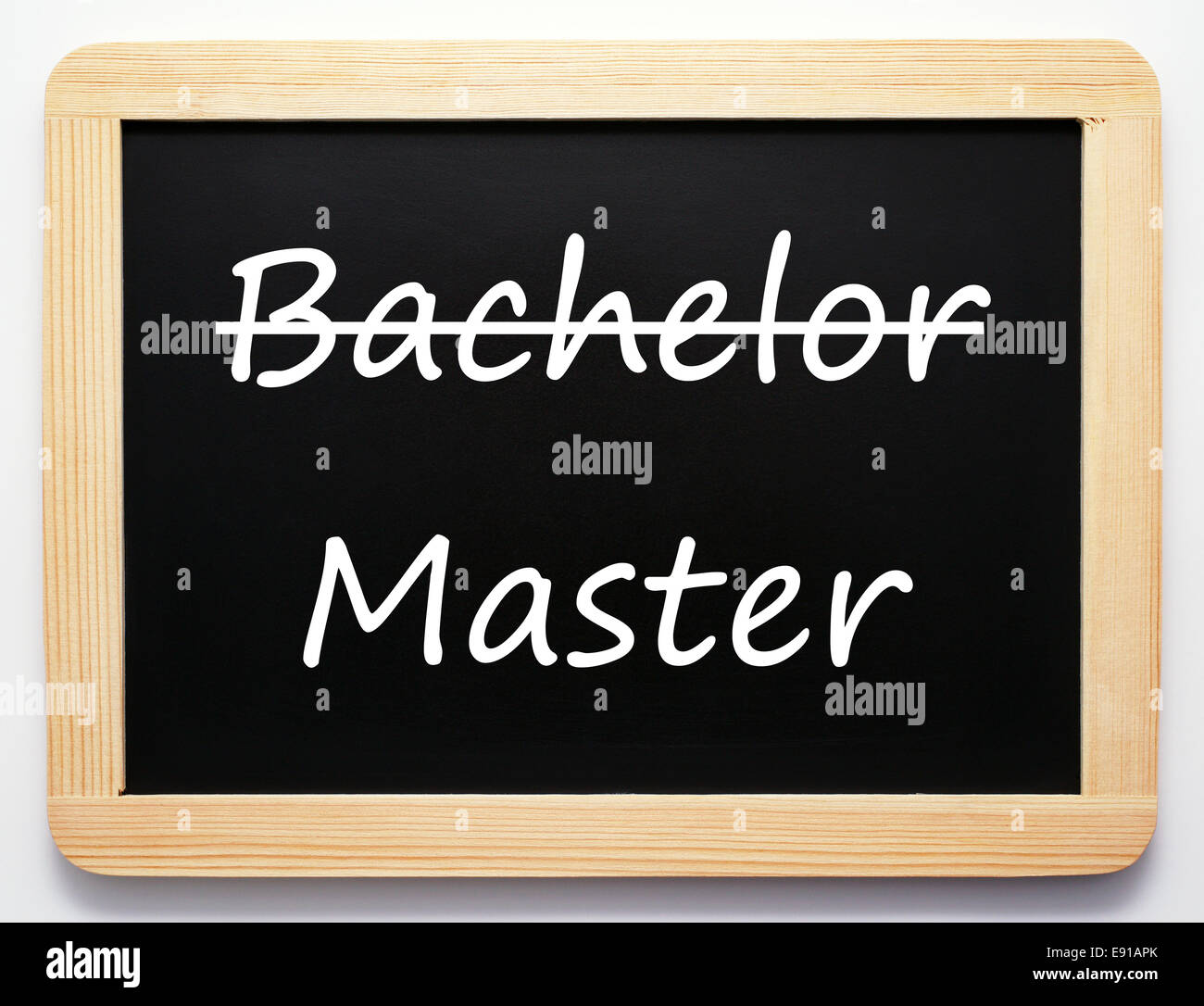 Bachelor / Master - Chalkboard Stock Photo - Alamy