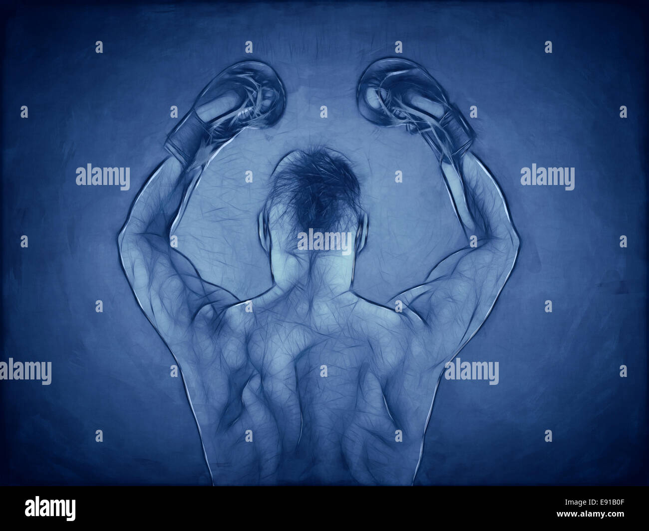 Boxer winner pose hi-res stock photography and images - Alamy