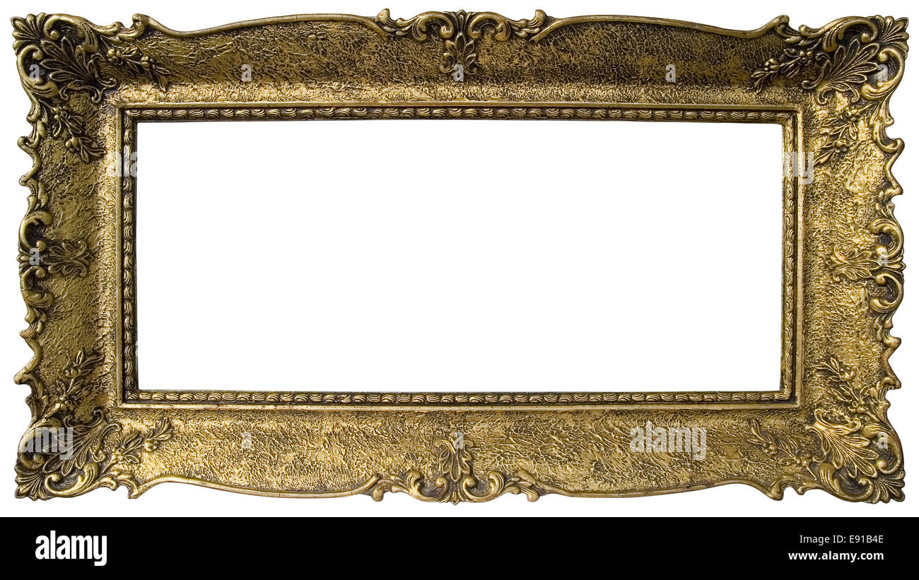 Golden wood frame hi-res stock photography and images - Alamy