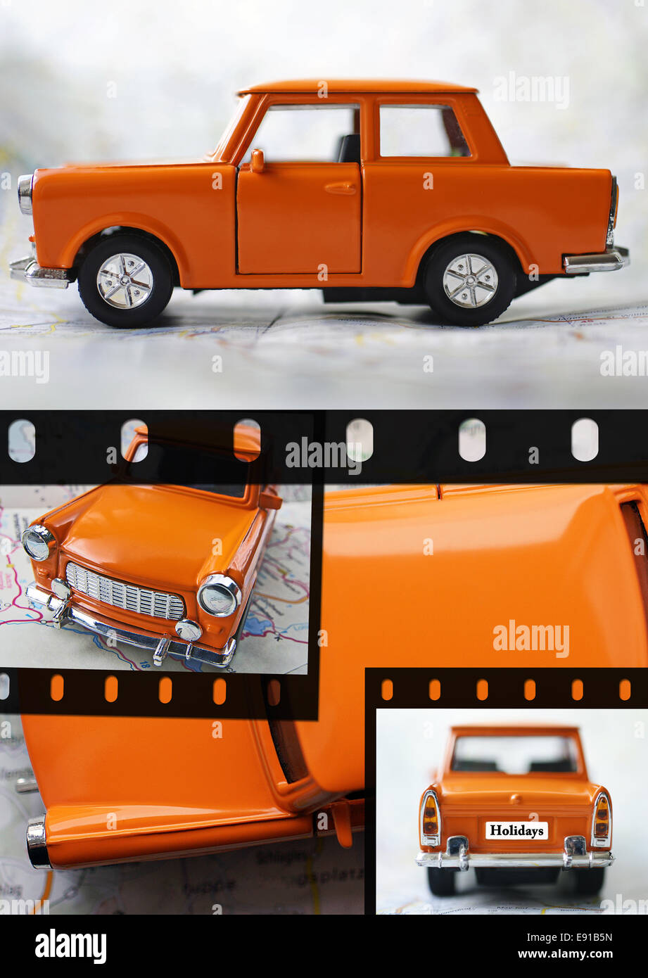 Car Collage - Travel Concept Stock Photo - Alamy