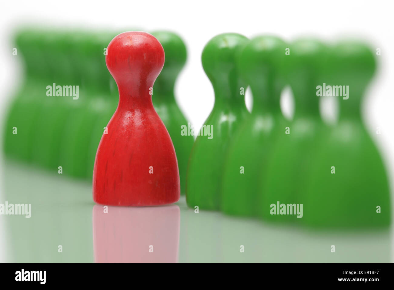 Board game pieces - symbol for leadership Stock Photo - Alamy