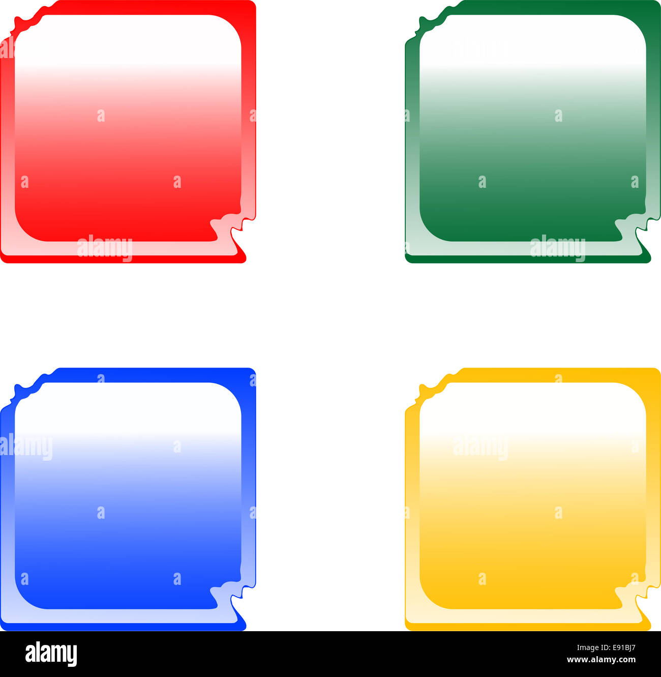 deformed web button set Stock Photo - Alamy