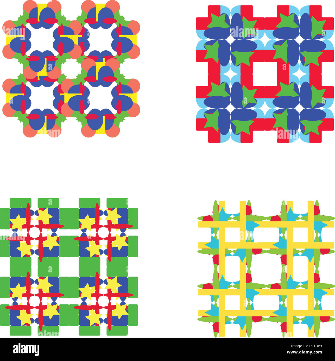 Vintage seamless colorful pattern Cut Out Stock Images & Pictures - Alamy