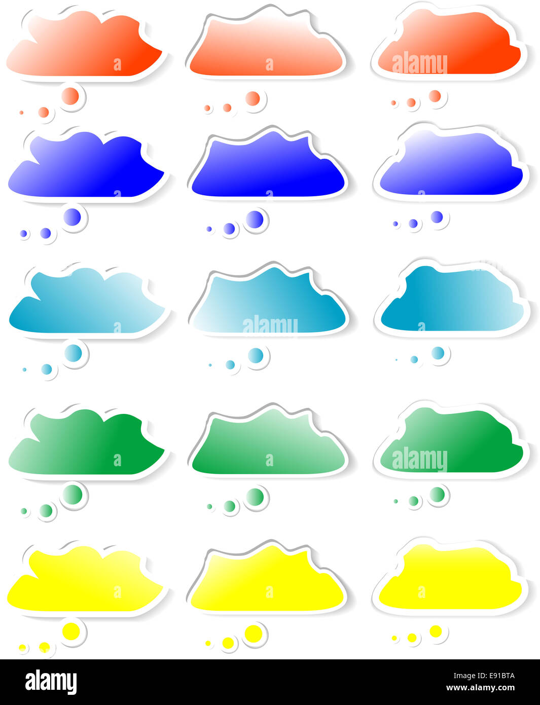 Collection speech bubbles and dialog balloons Stock Photo - Alamy