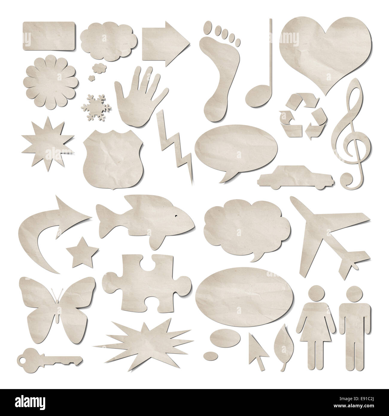 recycled paper stickers Stock Photo - Alamy