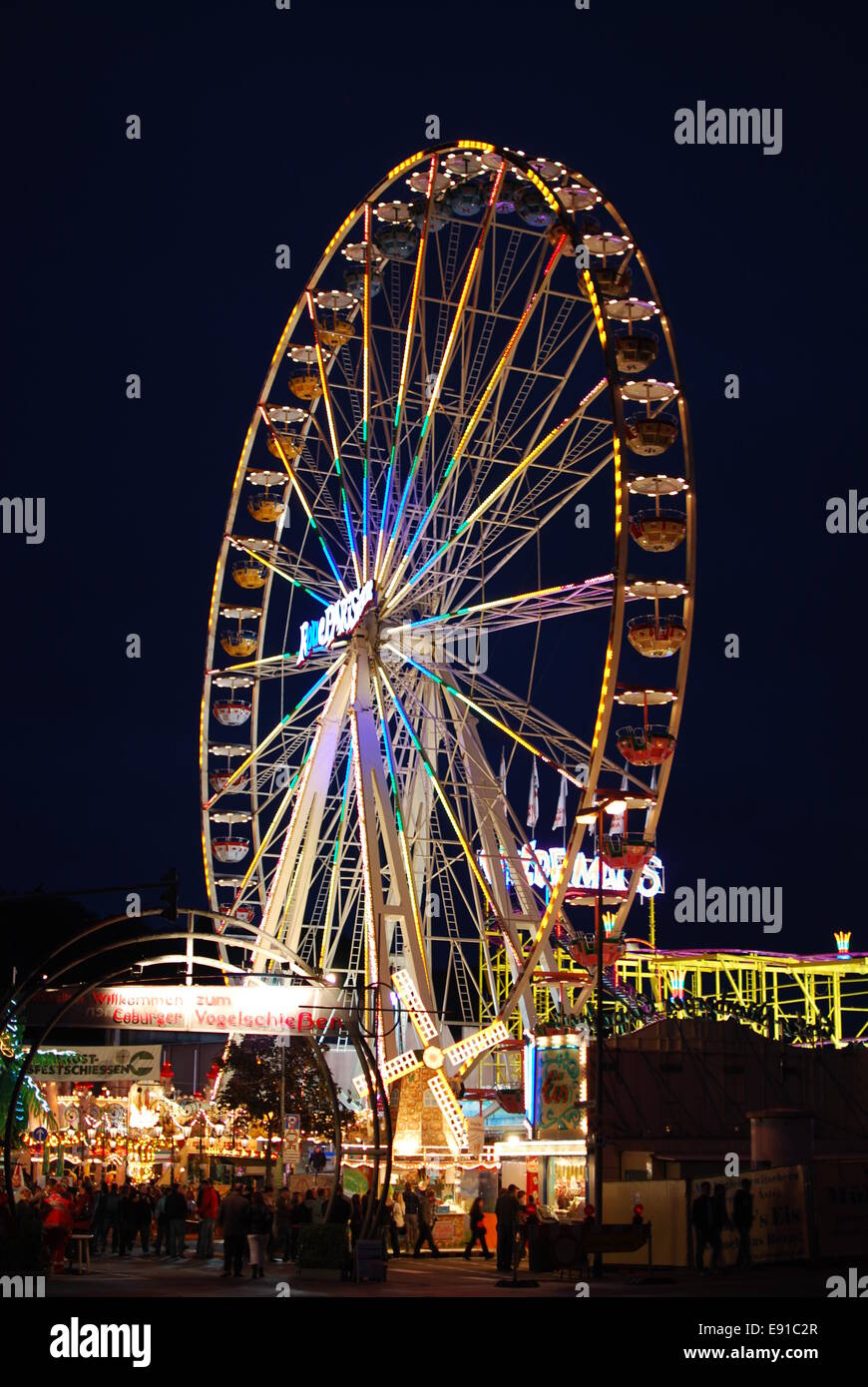 ferris wheel on a fairground Stock Photo - Alamy