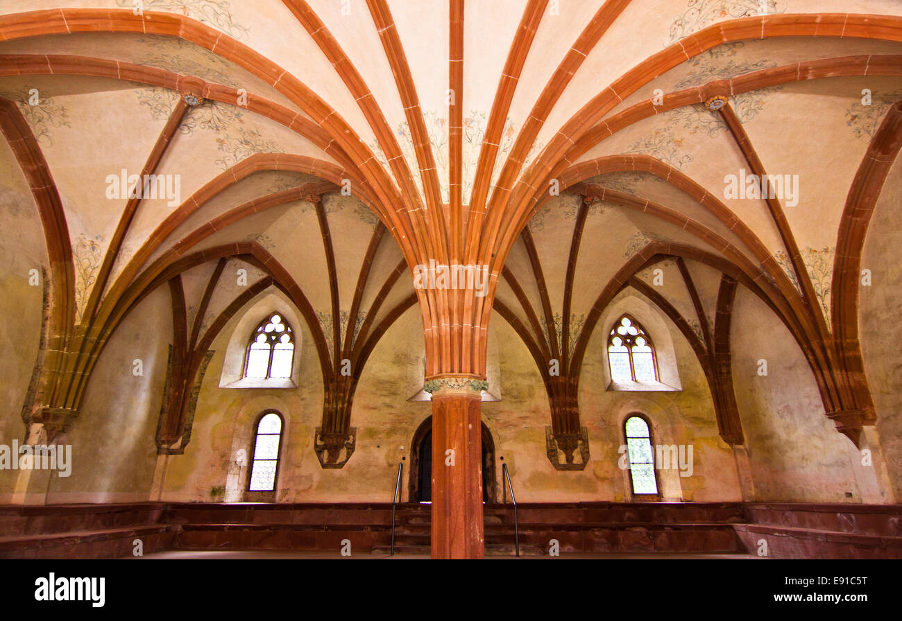 Chapter Room of cloister eberbach Stock Photo - Alamy