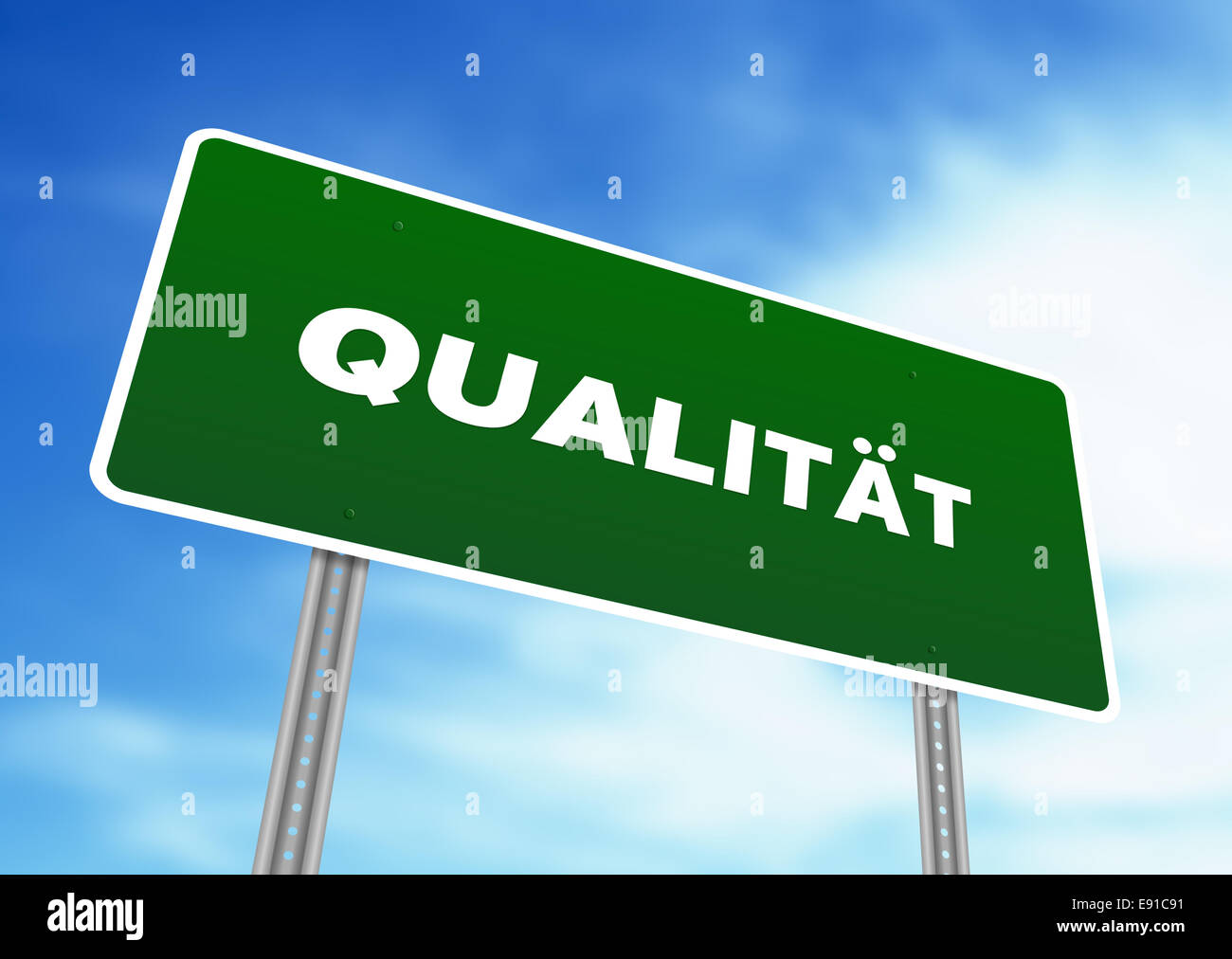 Quality street sign Stock Photo - Alamy