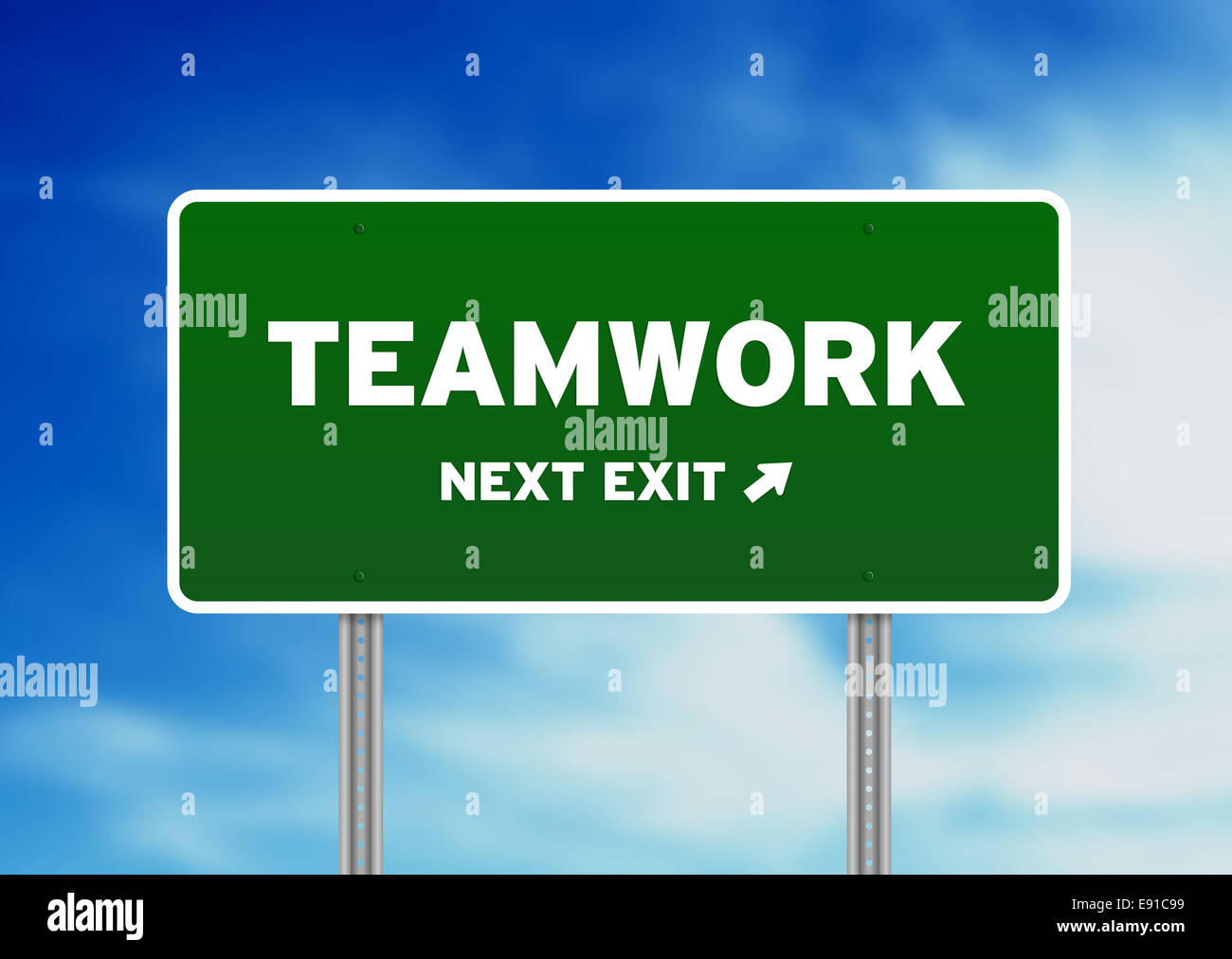 Teamwork Street Sign Stock Photo - Alamy