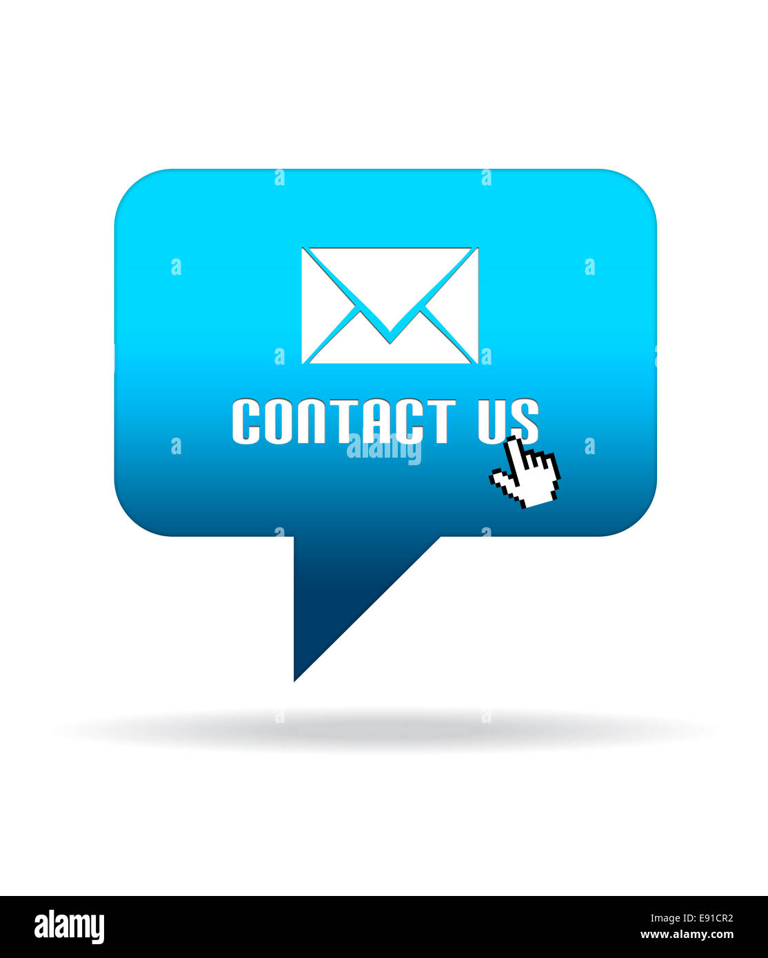 Contact Us Speech Bubble Stock Photo - Alamy