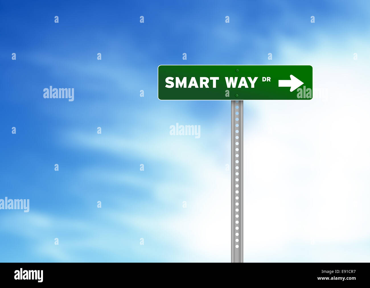 Smart Way Road Sign Stock Photo - Alamy