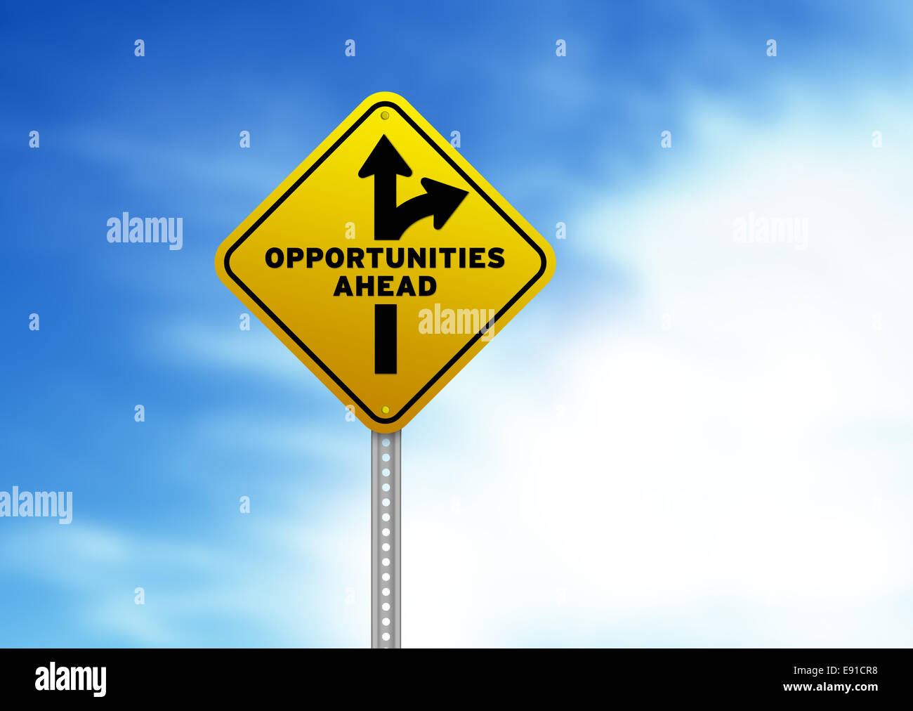 Opportunities Ahead Road Sign Stock Photo - Alamy