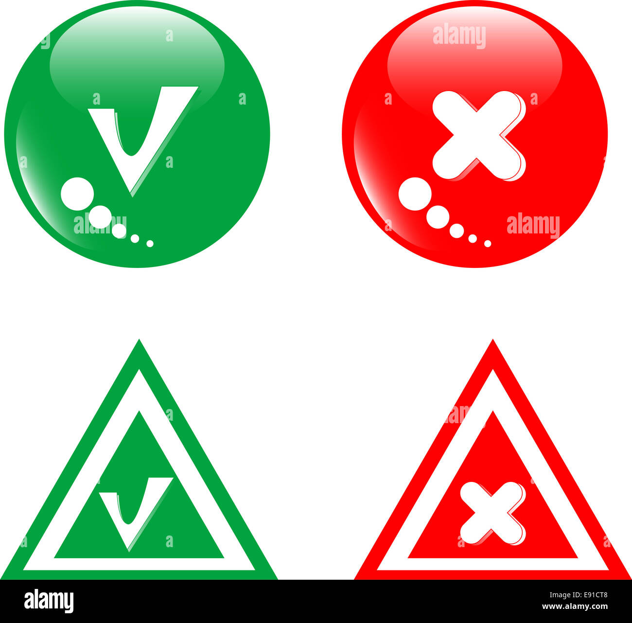 button green accept and red reject Stock Photo - Alamy