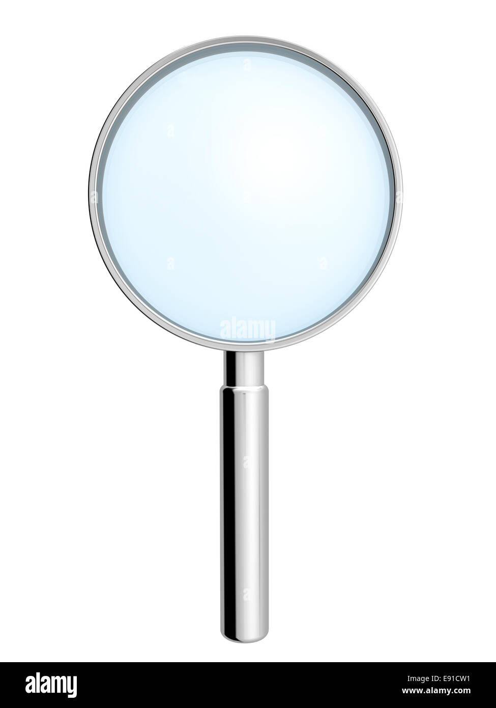 metallic hand lens on white background Stock Photo - Alamy