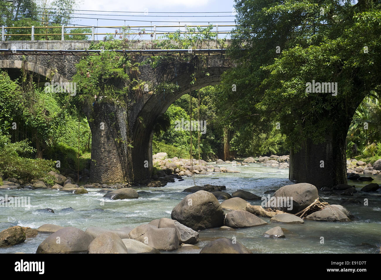Bridge across river Stock Photo - Alamy