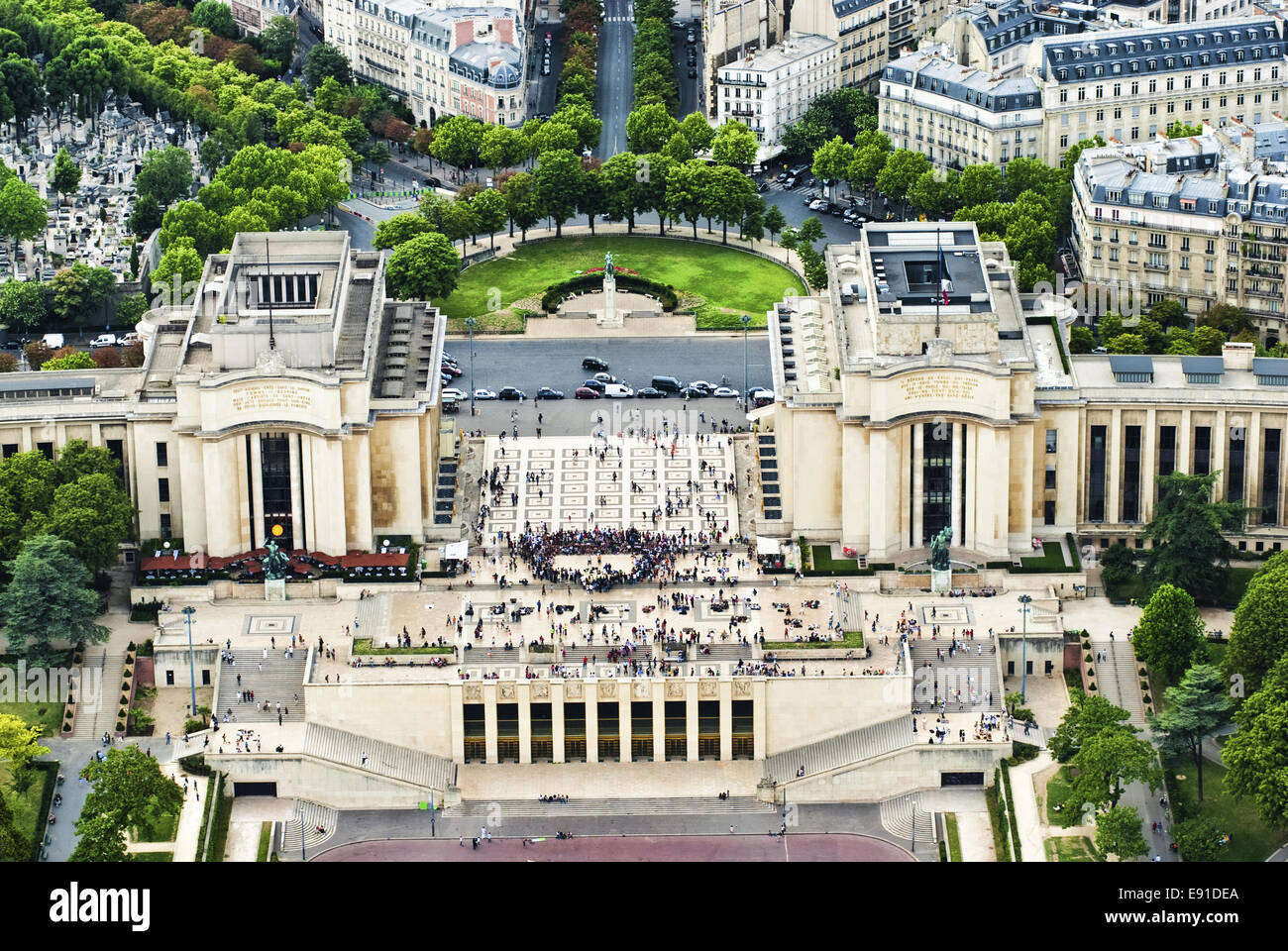 Chaillot palace view from Eifell tower Stock Photo - Alamy