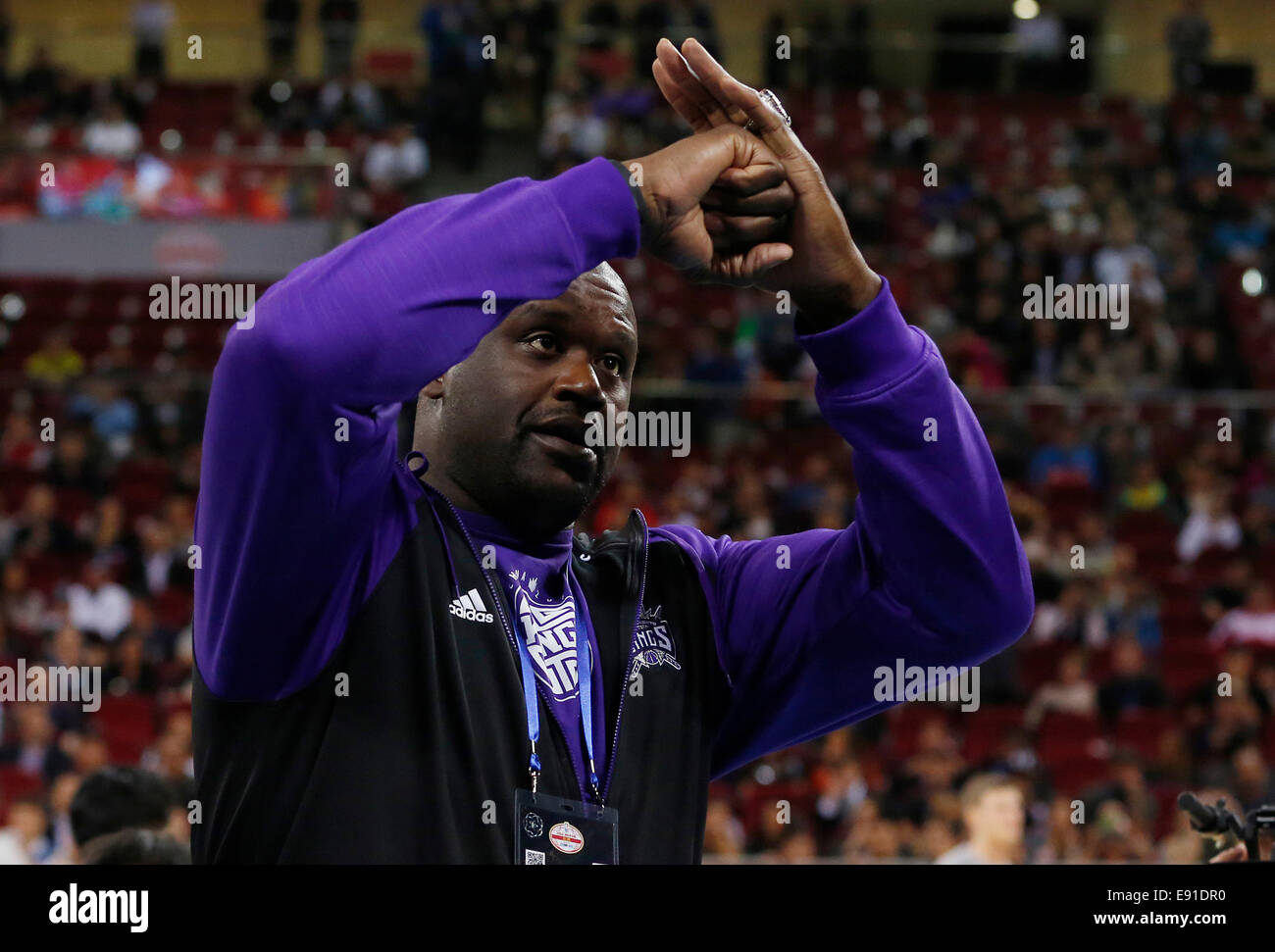 O'Neal appears at 2014 NBA China Game in Beijing, China on 16th October ...