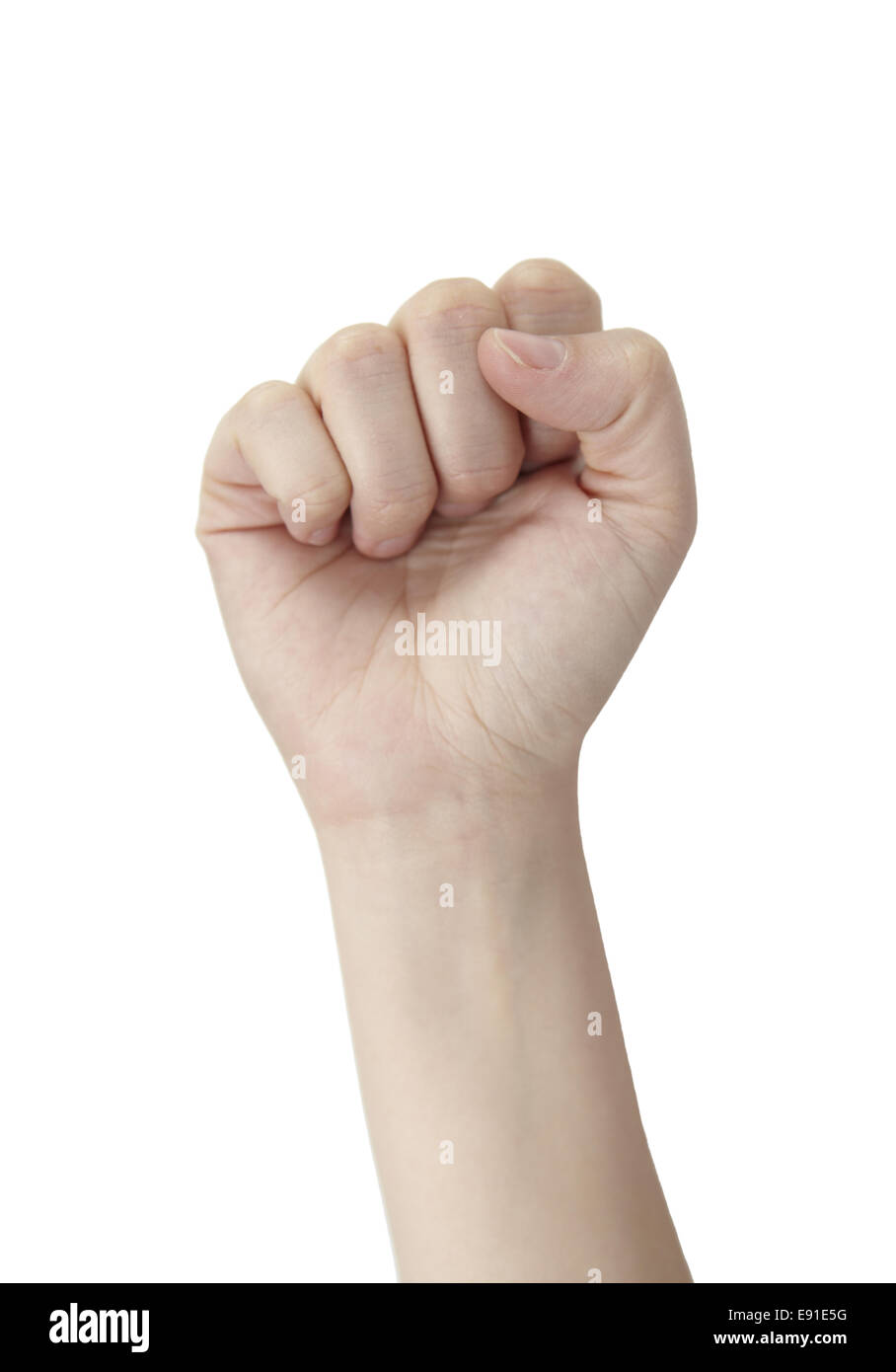 Female Arm And Clenched Fist Stock Photos & Female Arm And Clenched ...